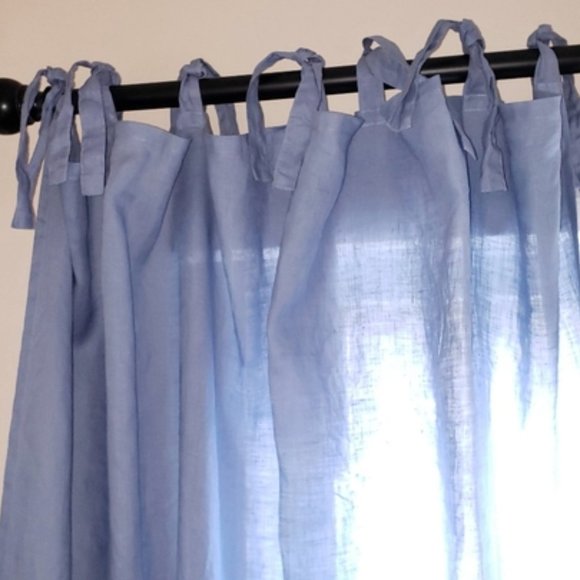 Pottery Barn | Other | Pottery Barn Tie Top Crisp Linen Panel ...